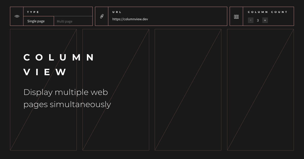 Column View — Display multiple web pages simultaneously